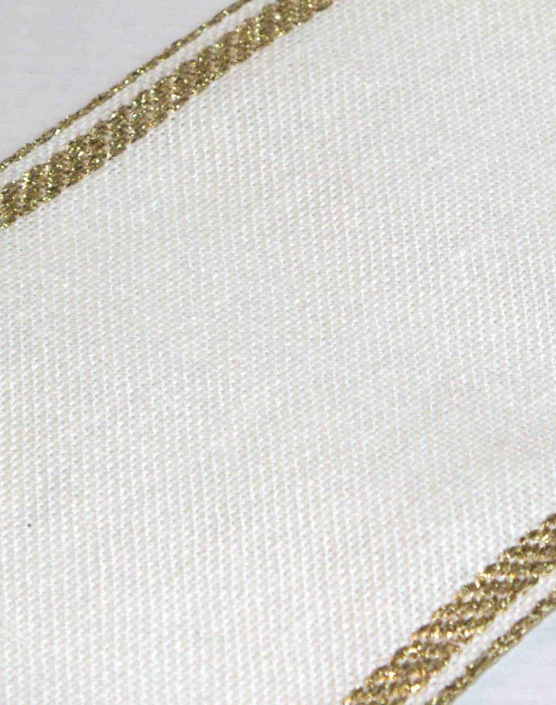 gebleicht, goldener Rand – Handarbeiten Käß